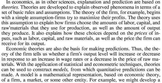 Microeconomic models